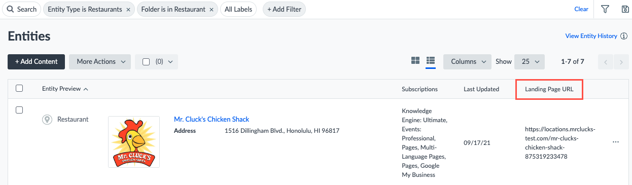 View a Live Page – Yext Help